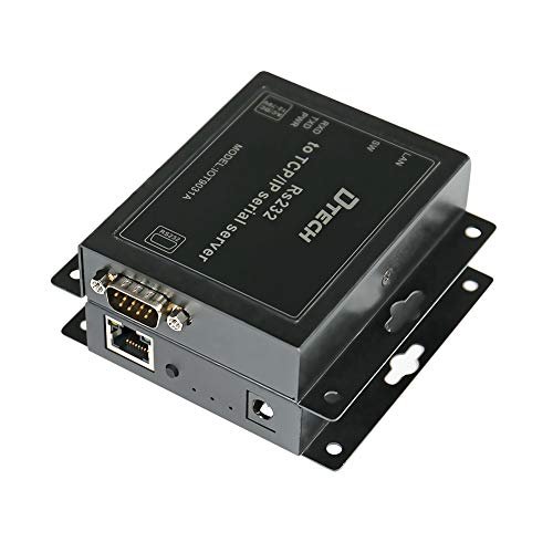 DTECH 1 Port Serial to Ethernet Converter Adapter RS232 to TCP IP Device Server Supports DHCP ...