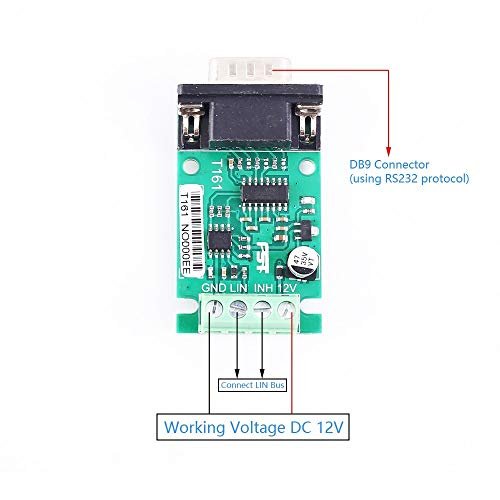 RS232 to LIN Bus Module, RS485 to UART Converter DB9 Male Socket Data Analyzer TJA1020 K_LINE ...
