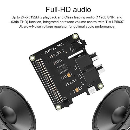 Raspberry Pi Expansion Board Raspberry Pi HiFi DAC+ HD Audio PCM5122 24 ...