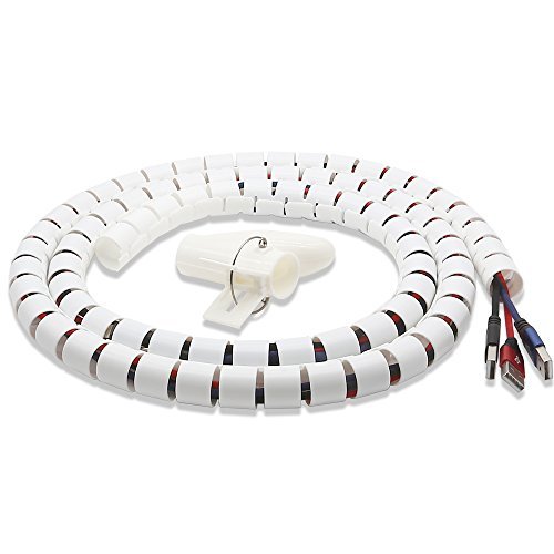 Cable Tube Organizer, Titacute Coiled Tube Sleeve Cable Wrap Spiral ...