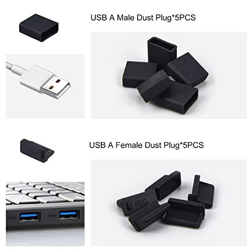 30X Usb Dust Cover Port Plugs, 6 Types Silicone Usb Cap Port Stopper ...