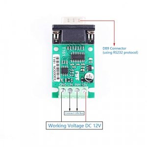 RS232 to LIN Bus Module, RS485 to UART Converter DB9 Male Socket Data Analyzer TJA1020 K_LINE ...
