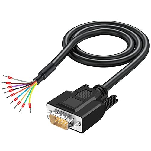 Jienk 6.56Ft 24AWG DB9 Male RS232 9 Pin Serial Extension Cable, 9-Pin ...