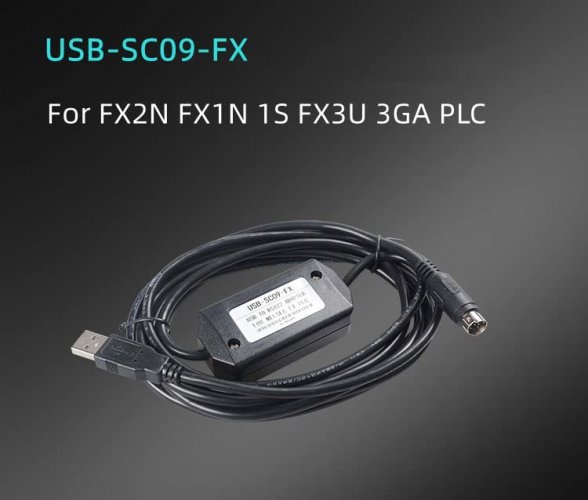 Washinglee USB Programming Cable for Mitsubishi PLC FX3U and FX Series ...