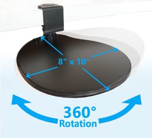 Max Smart Clamp On Mouse Platform, Clip On Mouse Pad Rotating 360 ...