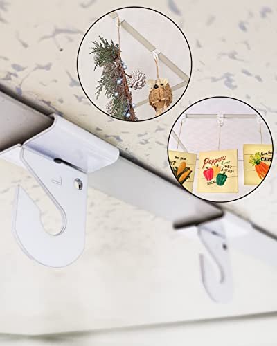 Naceture 75 Pcs Drop Ceiling Hook For Hanging 25 Pack White Heavy Duty ...