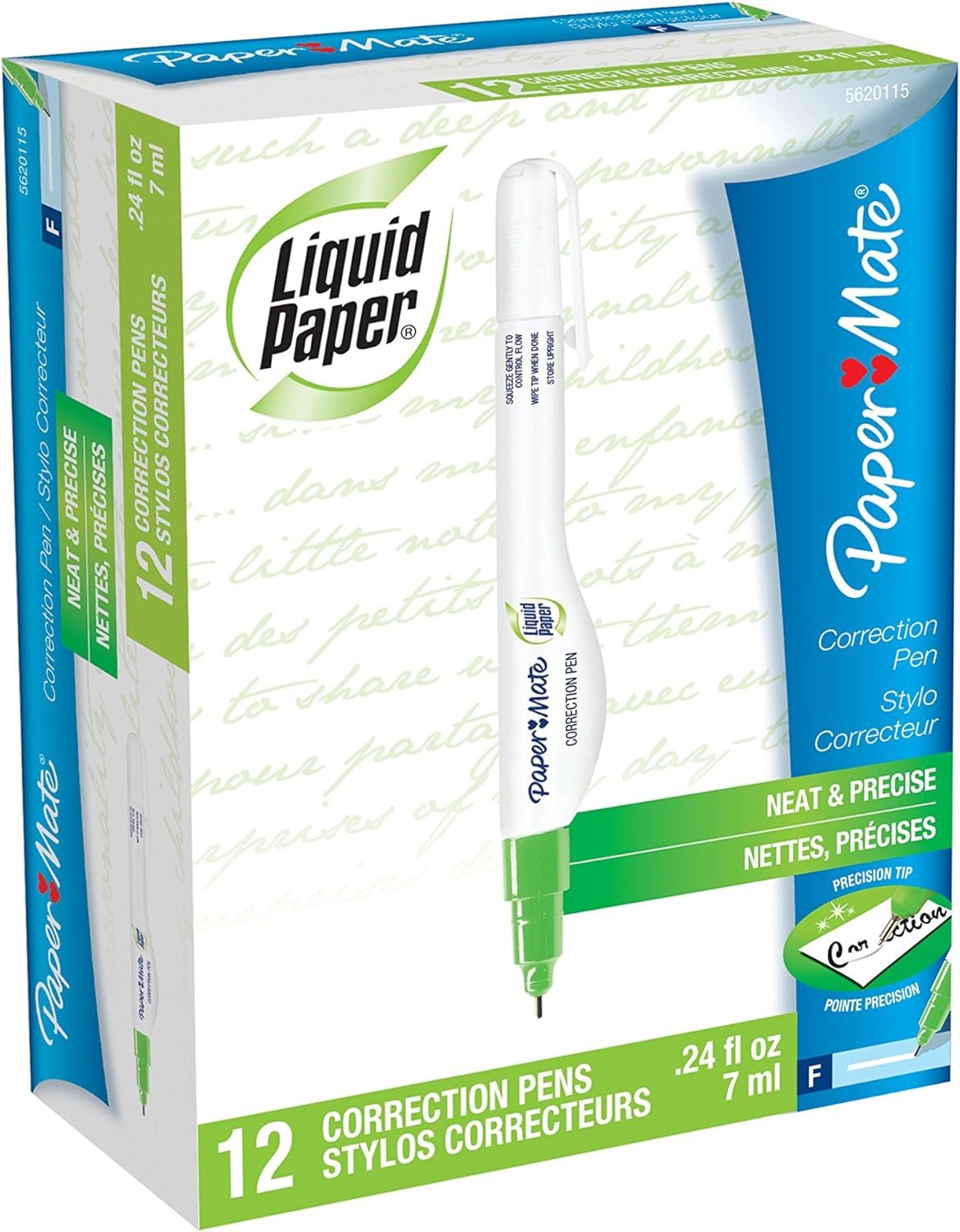 Paper Mate Liquid Paper Correction Pen, 7 ml, 12 Count - Imported ...