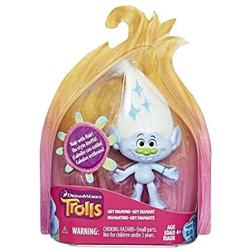 Trolls Dreamworks Guy Diamond Collectible Figure With Printed Hair ...