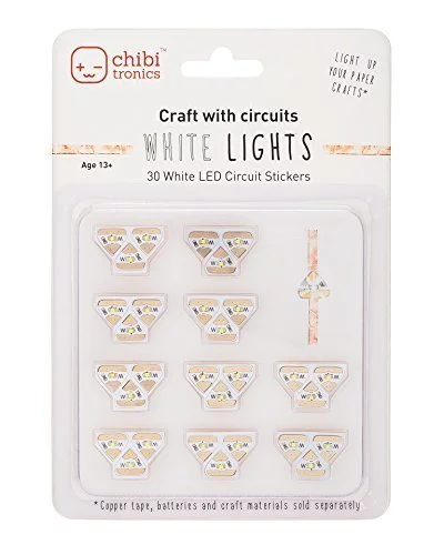 Chibitronics White LED Circuit Stickers - Megapack, 30 white LED ...