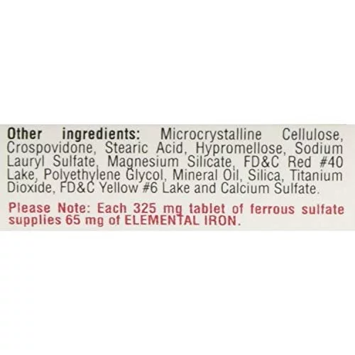 Major Ferosul Ferrous Sulfate-325 Mg (5Gr), Iron Supplement, 100 ...