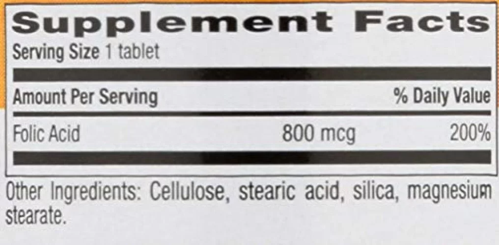 Country Life Folic Acid 800 Mcg, 250-Count - Imported Products from USA ...