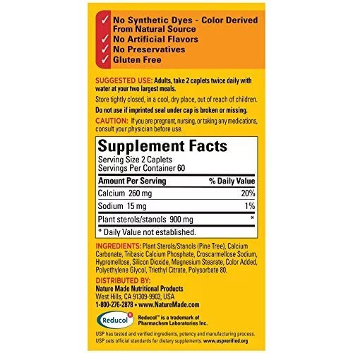 Nature Made Cholestoff Original Caplets, 120 Count For Heart Health ...