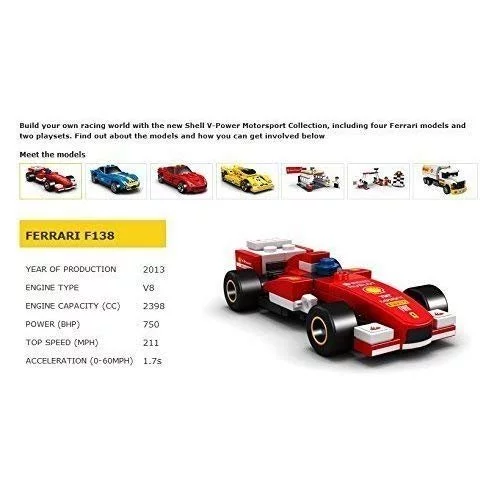 LEGO 2014 The New Shell V-Power Collection Ferrari F138 40190 Exclusive ...