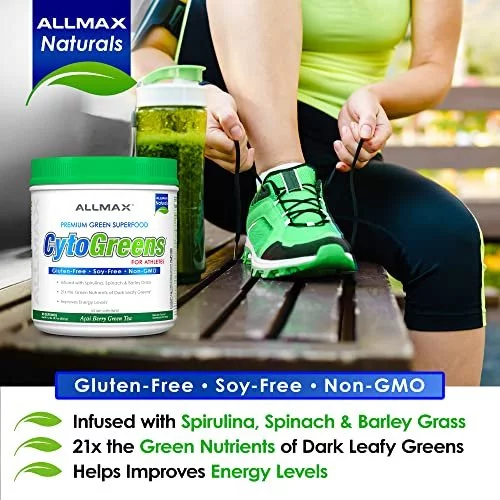 Allmax Cytogreens, Acai Berry Green Tea - 1.2 Lbs - Supports ...