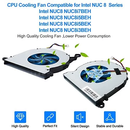 ARLBA New Replacement CPU Cooling Fan for Intel NUC NUC8 NUC8i3BEH ...