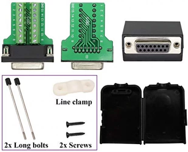AAOTOKK DB15 Screw Terminal Block Adapter D-SUB 15 Pin 2 Row DB15 ... AAOTOKK DB15 Screw Terminal Block Adapter D-SUB 15 Pin 2 Row DB15 ...