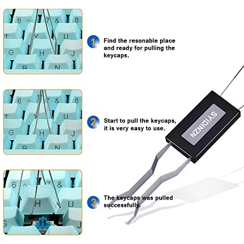 Syidinzn Keycap Puller Stainless Steel Key Removal Tool Keycaps Remover ...