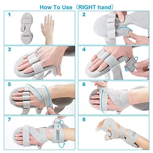 REAQER Stroke Resting Hand Splint Night Immobilizer Muscle Atrophy ...