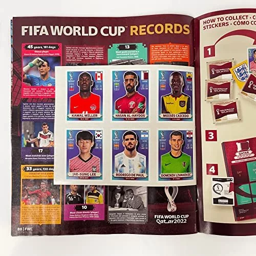 2022 Panini Fifa World Cup Stickers - Mega Starter Pack (Album + 50 ...