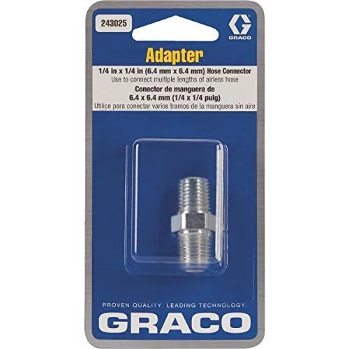 Graco 243025 Hose Connector, 1/4" X 1/4"