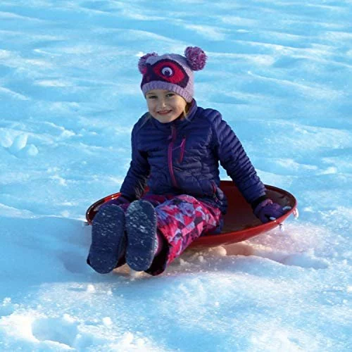 Flexible Flyer Metal Snow Disc Saucer Sled. Steel Sand Slider 26 X 26 X 4