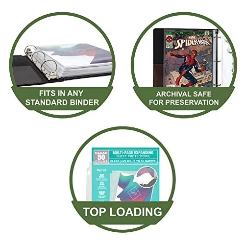 Samsill High Capacity Sheet Protectors, 50 Pack, 8.5X11 Inch Page ...