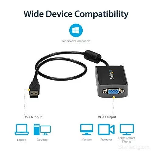 Startech.Com Usb To Vga Adapter - 1440X900 - External Video & Graphics ...