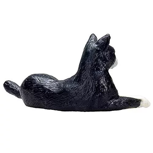 Mojo Cat Lying Black And White Toy Figure - Imported Products from USA ...