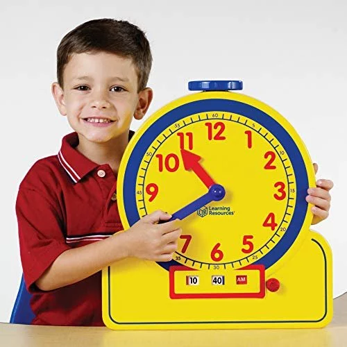 Learning Resources Primary Time Teacher 12-Hour Learning Clock ...