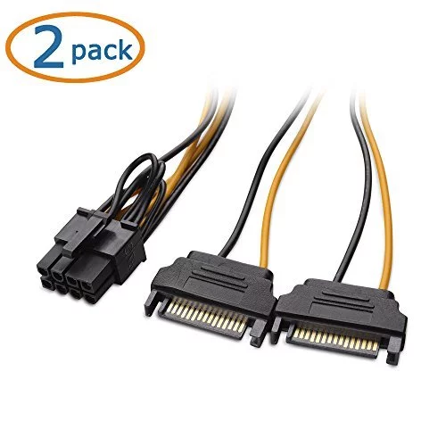 Cable Matters 2-Pack 8 Pin To Sata Power Cable (Sata To 8 Pin Pcie) - 5 ...