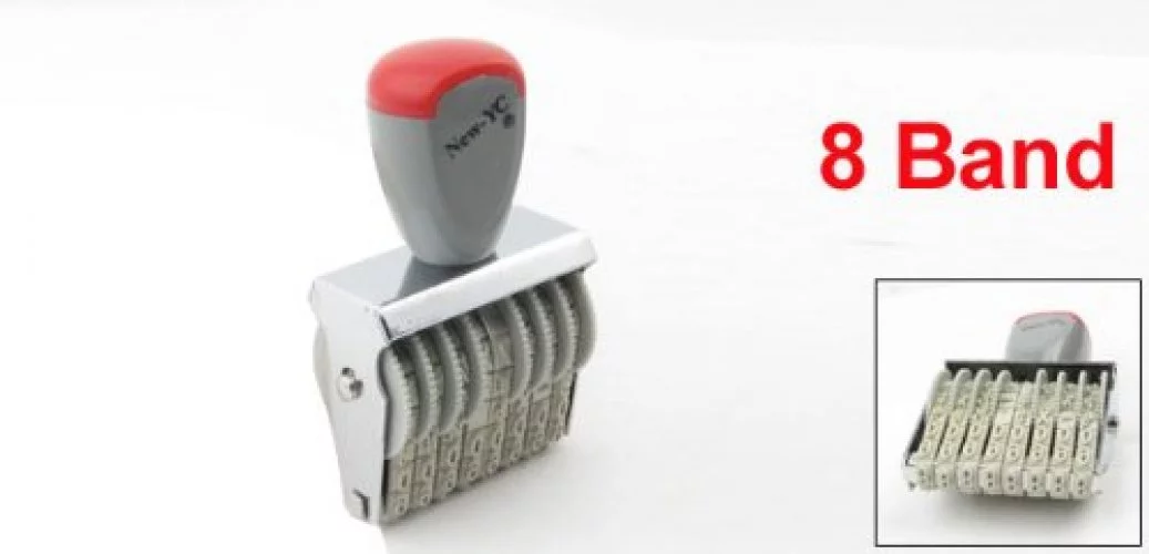Uxcell 1Pc 8 Digit Number Roller Stamps, Rubber Changeable 0-9 Numbers ...