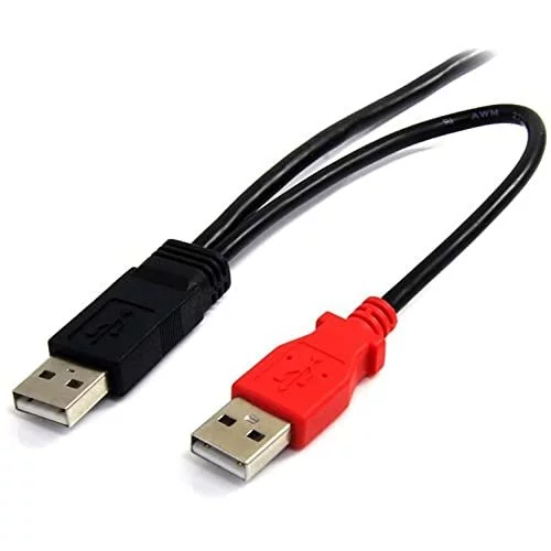 Startech.Com 6 Ft Usb Y Cable For External Hard Drive - Usb A To Mini B ...