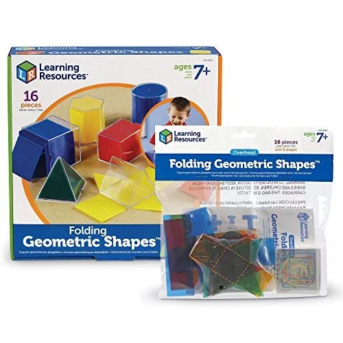 Learning Resources Folding Geometric Shapes Bundle, Math Class ...