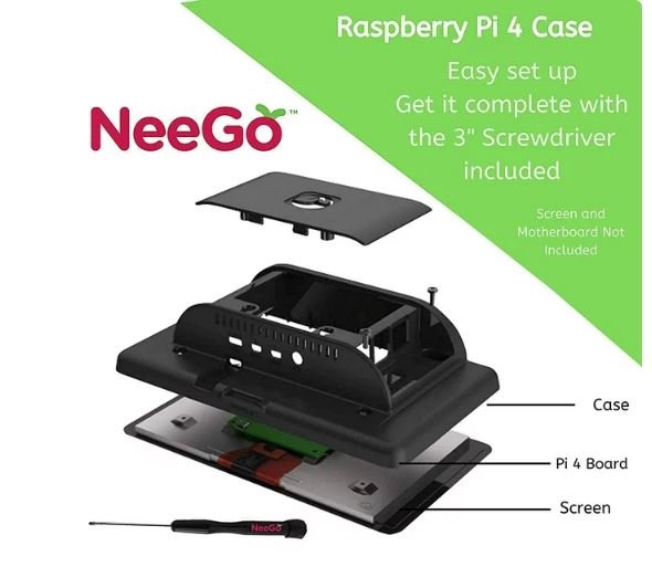 Raspberry Pi 4 Screen Case for Raspberry Pi Monitor Touchscreen 7-inch ... Raspberry Pi 4 Screen Case for Raspberry Pi Monitor Touchscreen 7-inch ...