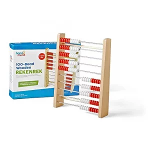 Hand2Mind 100 Bead Wooden Rekenrek, Abacus For Kids Math, Math ...