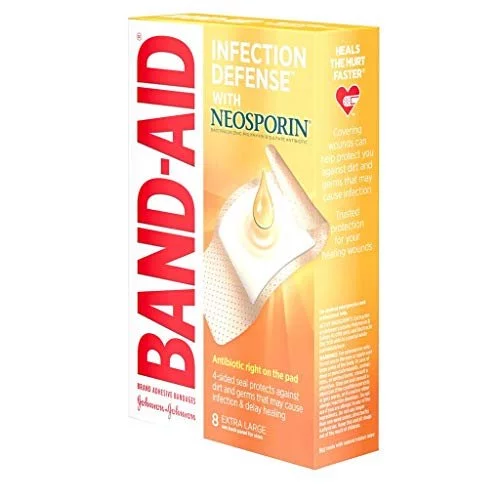Band-Aid Brand Bandages With Neosporin Antibiotic Ointment, Extra Large ...