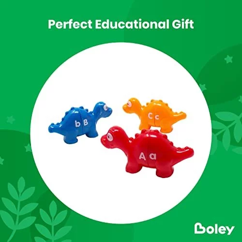 Boley Alphabet Dinos Bucket - 52 Pc Toddler Alphabet Learning Toys ...