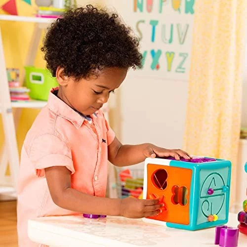 Battat B Shape Sorter Cube Sorting Toy For Learning Shapes, Letters ...