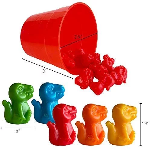 Hapinest Dinosaur Math Counters Color Sorting And Counting Activity Set ...