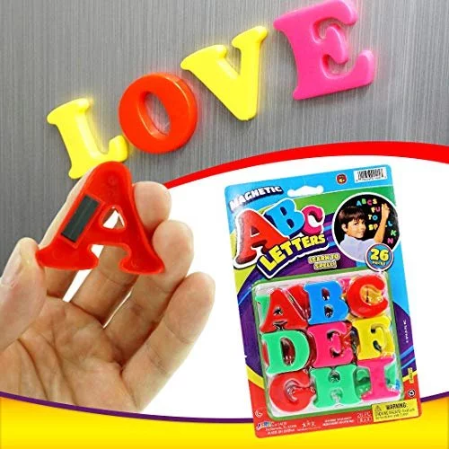 Ja-Ru Magnetic Letters Toy Set (1 Pack Abc Letters) Colorful Plastic ...