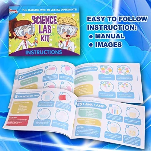 Klever Kits Science Lab Kit For Kids 60 Science Experiment Kit With Lab ...