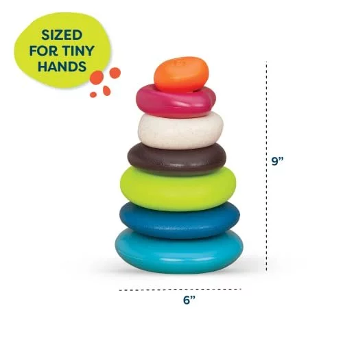 B. Toys By Battat B. Toys Stacking Rings Textured Ring Stacker For Babies Baby Toys 100% Non ...