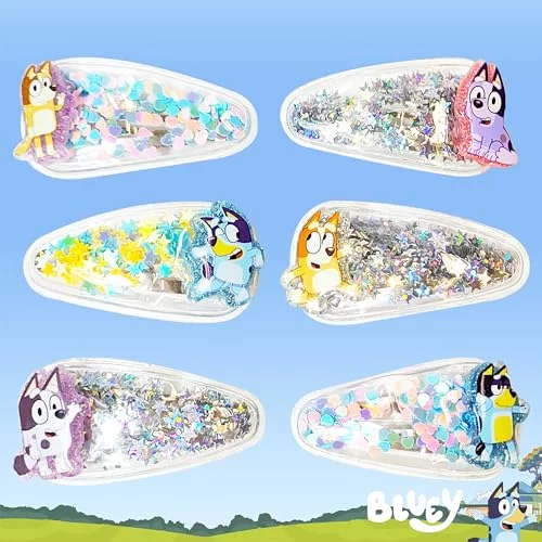 Bluey Hair Accessories For Girls, 6Pc Bluey Cute Hair Clips For Girls ...