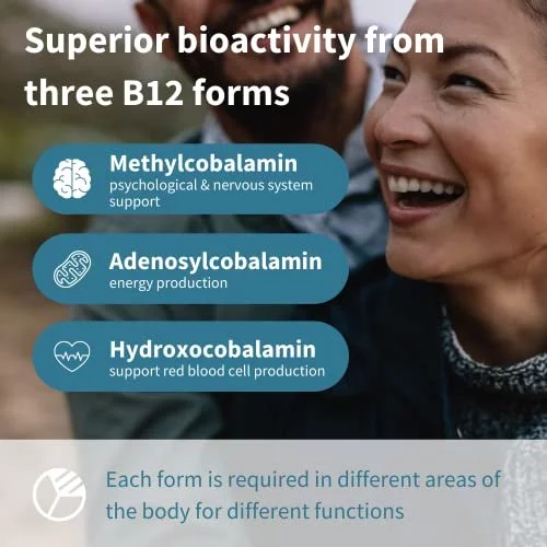 Super B12-Complex 1000Mcg, Sublingual Vitamin B12, Methylcobalamin, 180 ...