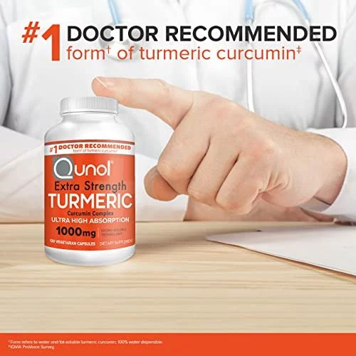 Turmeric Curcumin Capsules, Qunol 1000Mg Extra Strength Supplement ...