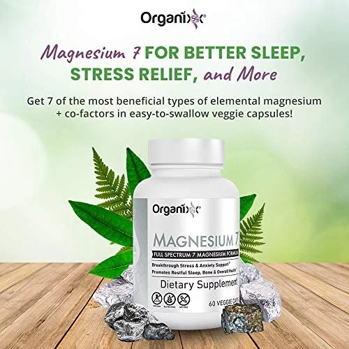 Organixx Magnesium Supplement, Natural Calm Magnesium Capsules For ...