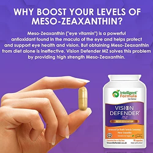 Vision Defender Meso Zeaxanthin Vegan Eye Supplement Mz- Protect And ...