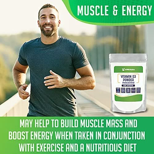 Xprs Nutra Vitamin D3 Powder (Cholecalciferol) - Unflavored Vit D ...