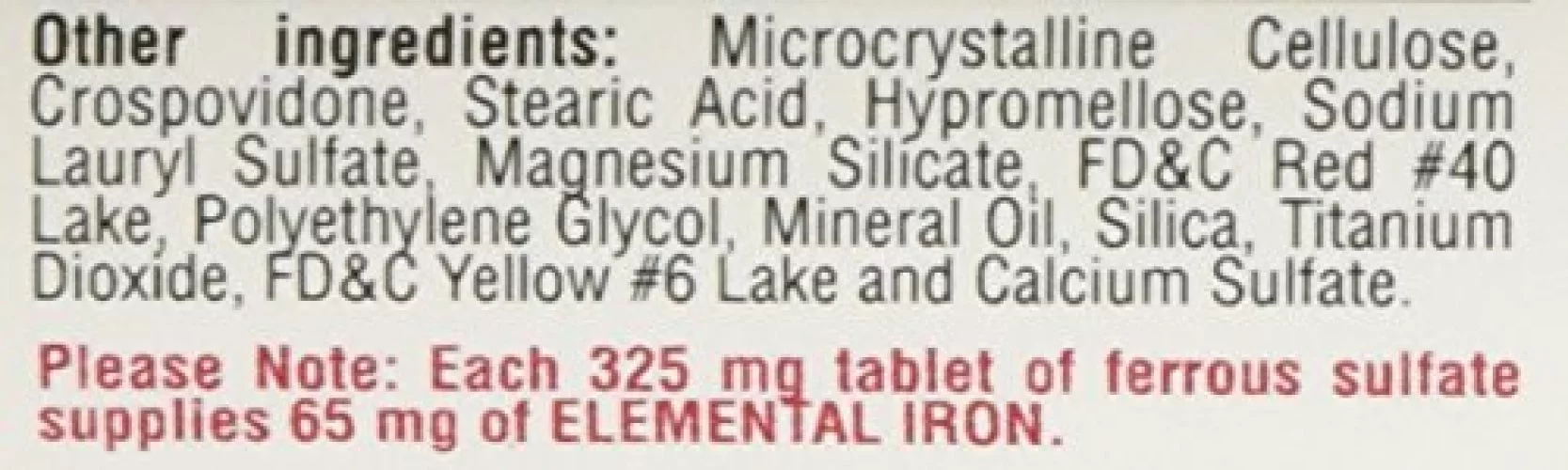 Major Ferosul Ferrous Sulfate 325Mg, 100 Iron Supplement Tablets Each ...