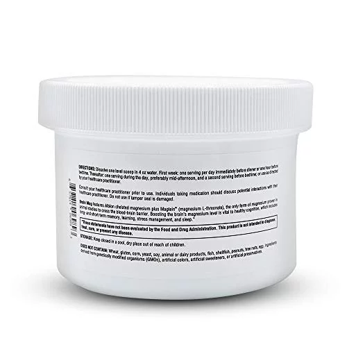 Brain Mag Magnesium L-Threonate Magtein & Magnesium Glycinate Powder ...
